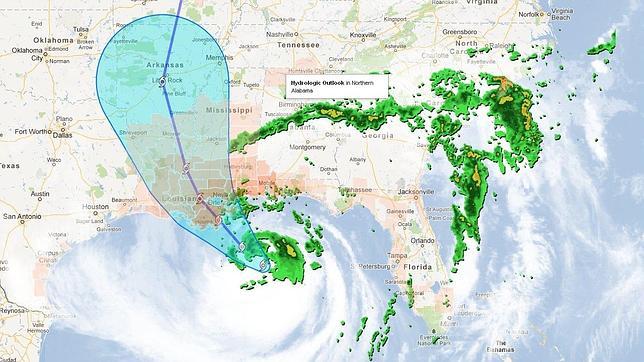 Sigue la evolución de «Isaac» con Google