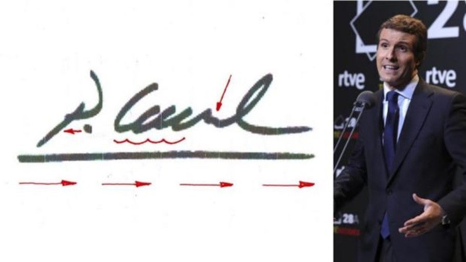 Lo que dice la firma de Pablo Casado: «Una inteligencia vivaz con un ...