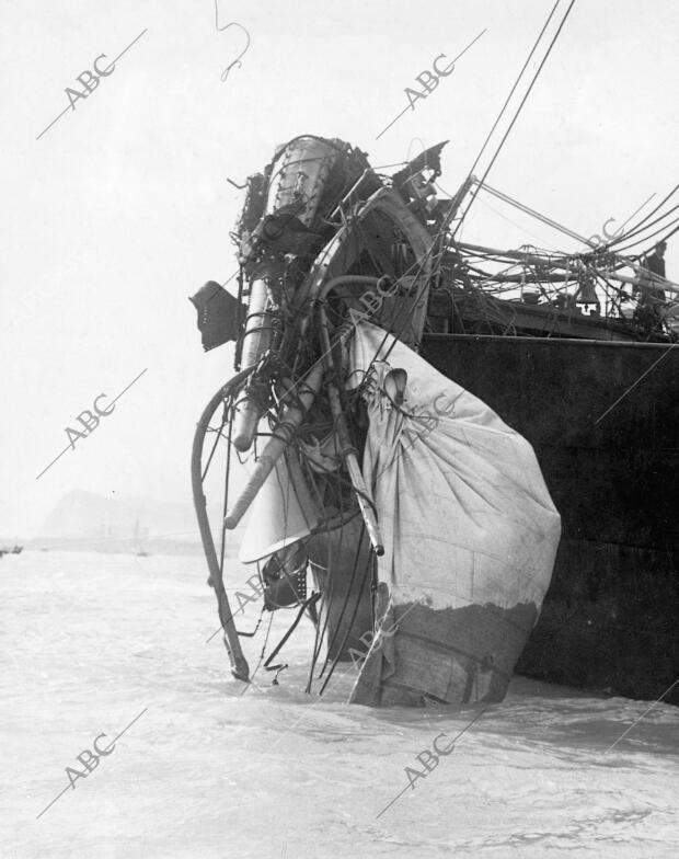 Proa del Pisagua después del choque con el Oceana, que Causó Numerosas ...