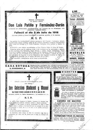 Periódico ABC MADRID 03-07-1921,portada - Archivo ABC