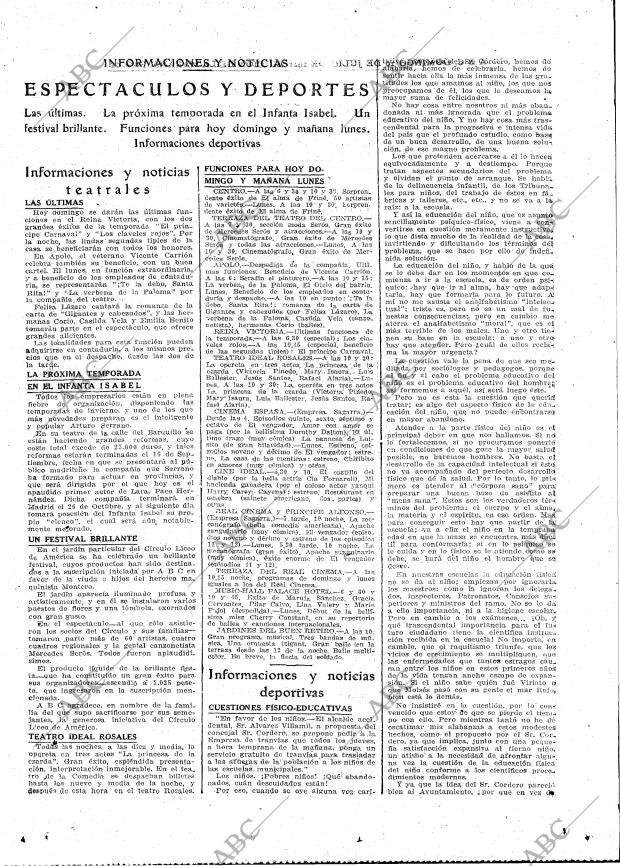 Periódico ABC MADRID 10-07-1921,portada - Archivo ABC