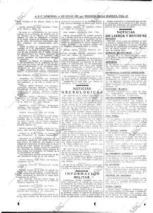 Periódico ABC MADRID 10-07-1921,portada - Archivo ABC
