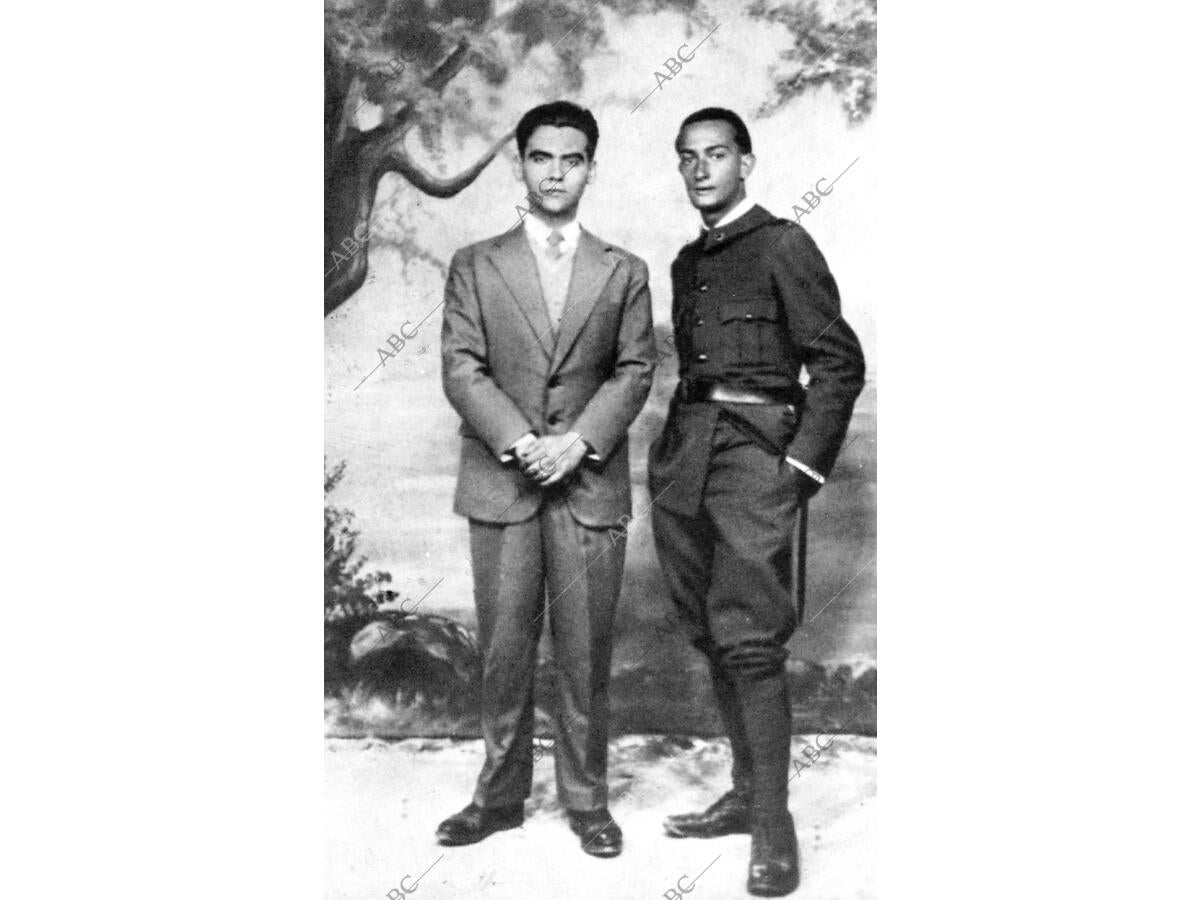 Federico García Lorca y Salvador Dalí, quien estaba haciendo el ...