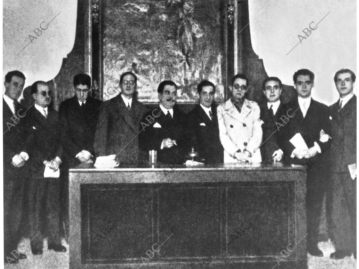 En la imagen, Rafael Alberti, Federico Garcia Lorca, Juan Chabás ...