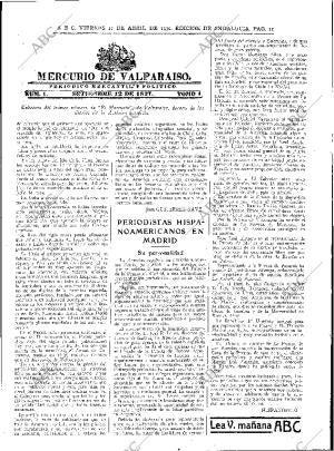 Periódico ABC SEVILLA 11-04-1930,portada - Archivo ABC