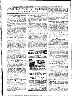 Periódico ABC SEVILLA 11-04-1930,portada - Archivo ABC