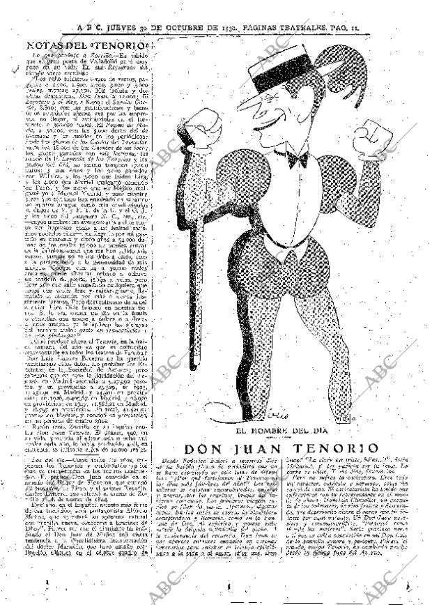 Periódico ABC MADRID 30-10-1930,portada - Archivo ABC