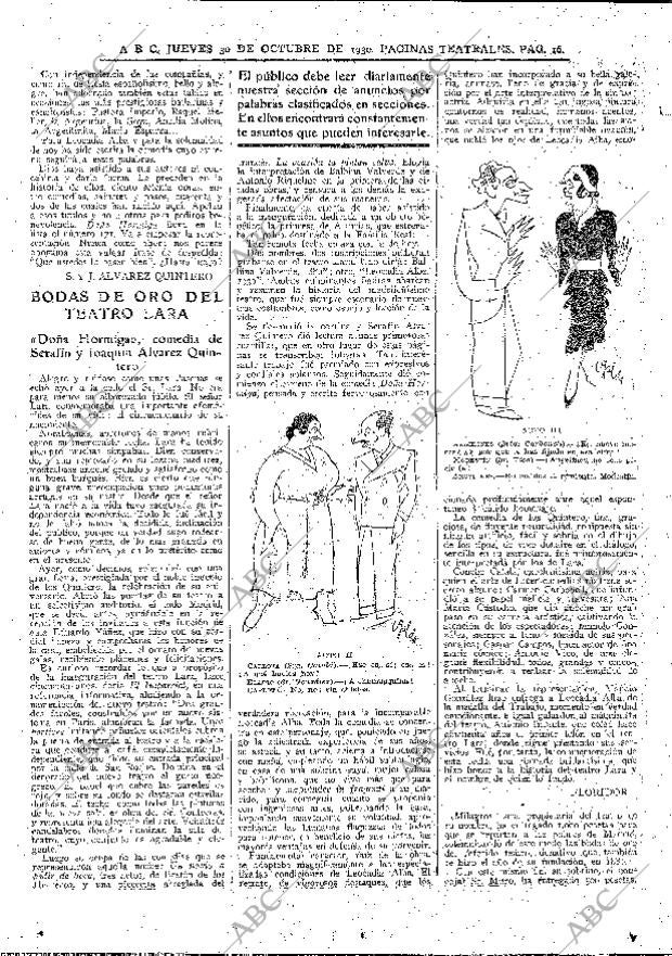 Periódico ABC MADRID 30-10-1930,portada - Archivo ABC