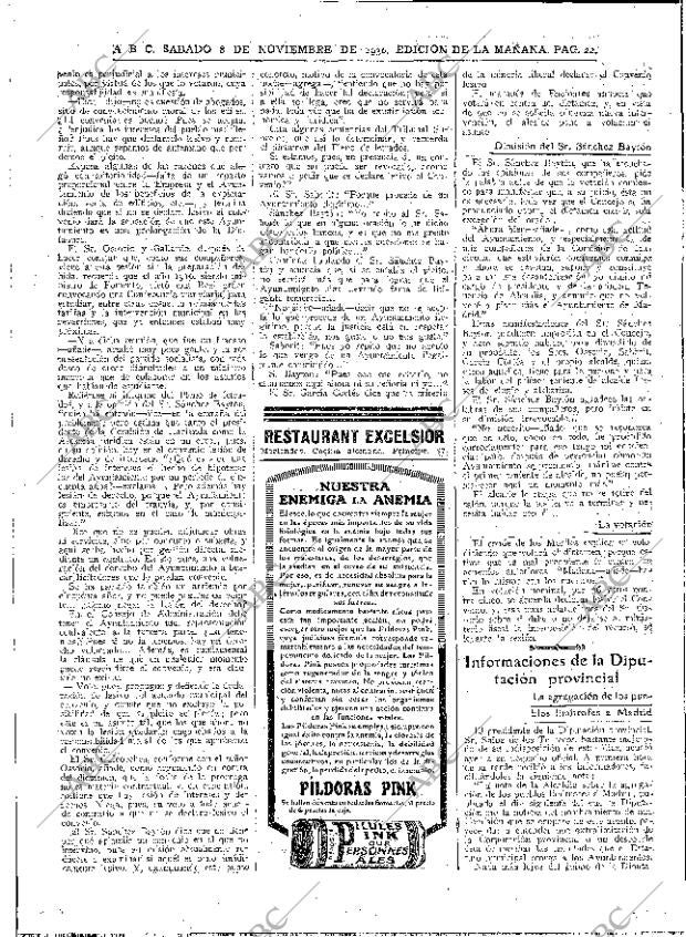 Periódico ABC MADRID 08-11-1930,portada - Archivo ABC