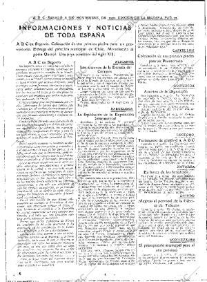 Periódico ABC MADRID 08-11-1930,portada - Archivo ABC