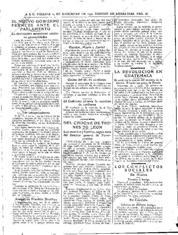 Periódico ABC SEVILLA 19-12-1930,portada - Archivo ABC