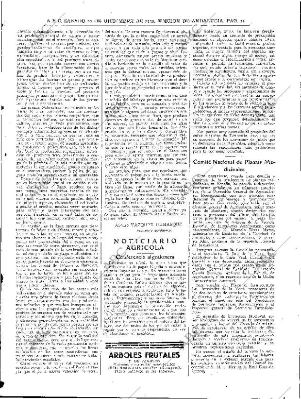 Periódico ABC SEVILLA 20-12-1930,portada - Archivo ABC