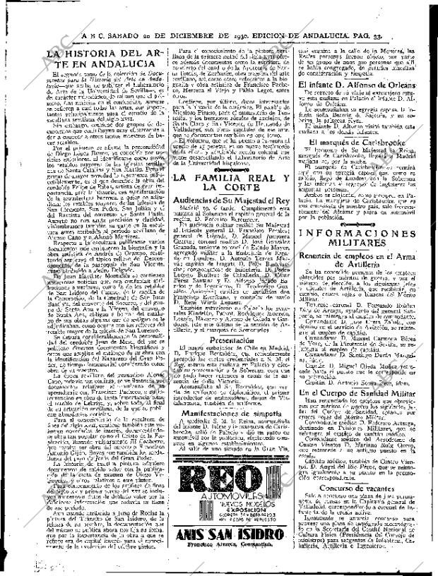 Periódico ABC SEVILLA 20-12-1930,portada - Archivo ABC