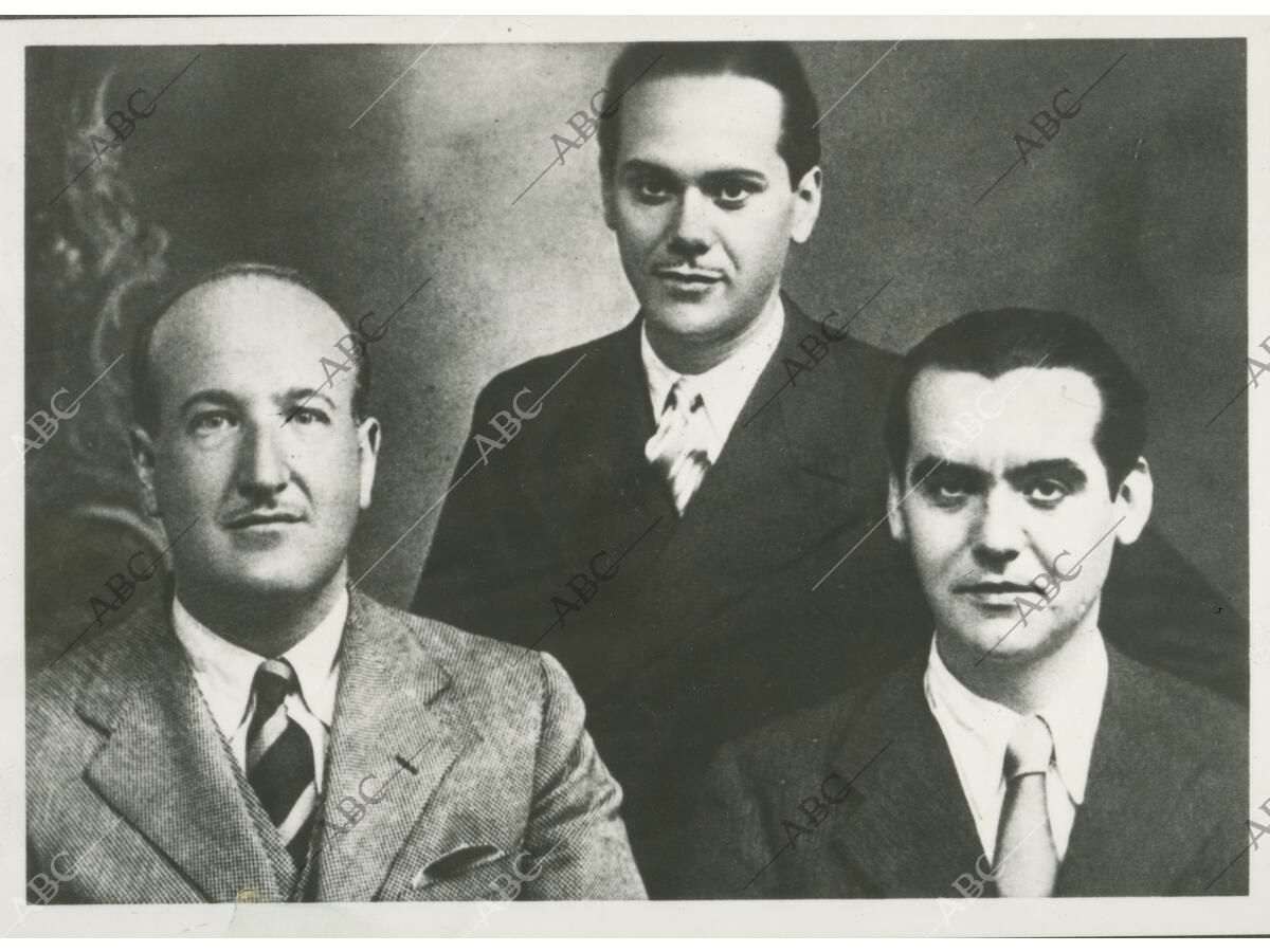 Vicente Aleixandre, Luis Cernuda y Federico García Lorca - Archivo ABC