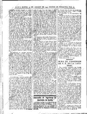 Periódico ABC SEVILLA 23-02-1937,portada - Archivo ABC
