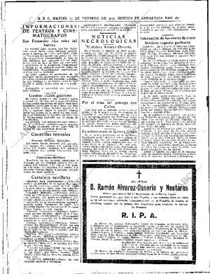 Periódico ABC SEVILLA 23-02-1937,portada - Archivo ABC