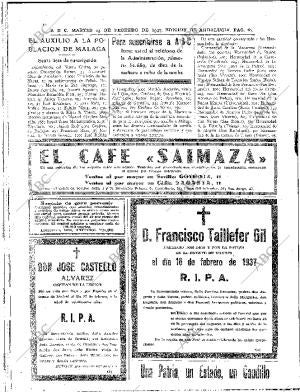Periódico ABC SEVILLA 23-02-1937,portada - Archivo ABC