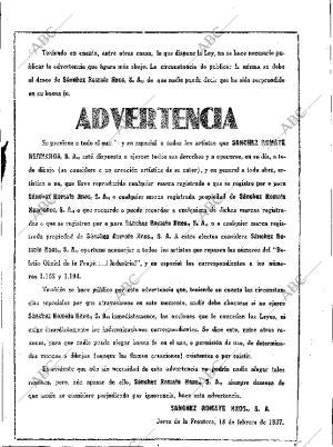 Periódico ABC SEVILLA 23-02-1937,portada - Archivo ABC