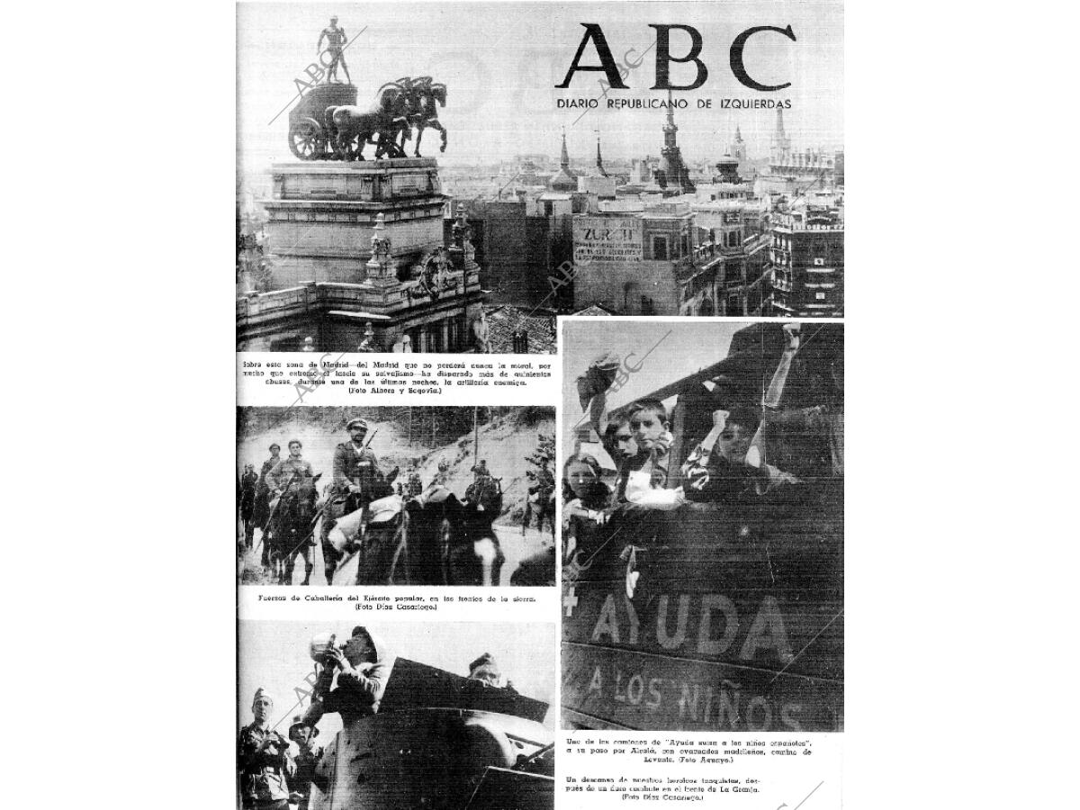 Periódico ABC MADRID 10-06-1937,portada - Archivo ABC