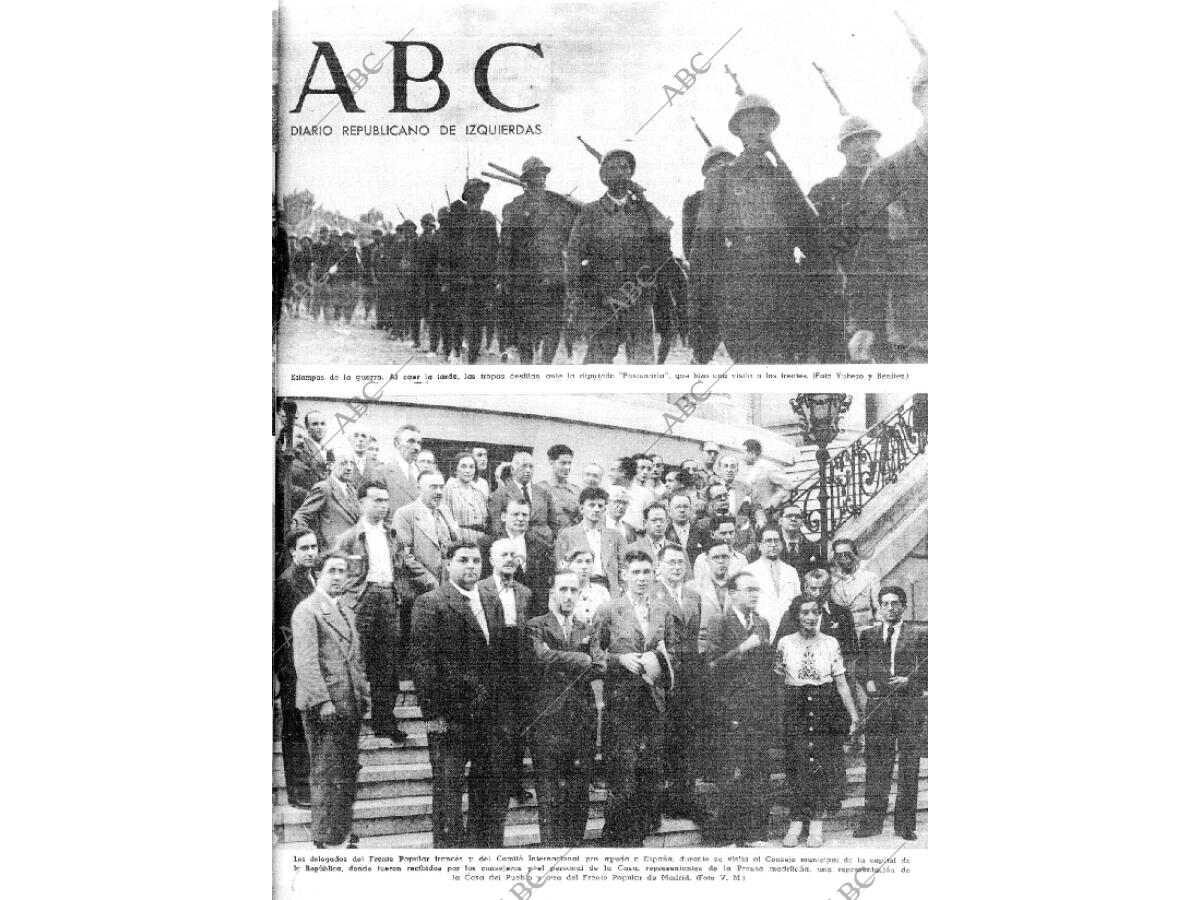 Periódico ABC MADRID 13-08-1937,portada - Archivo ABC