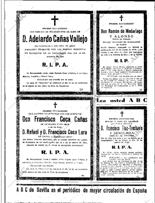 Periódico ABC SEVILLA 13-08-1937,portada - Archivo ABC