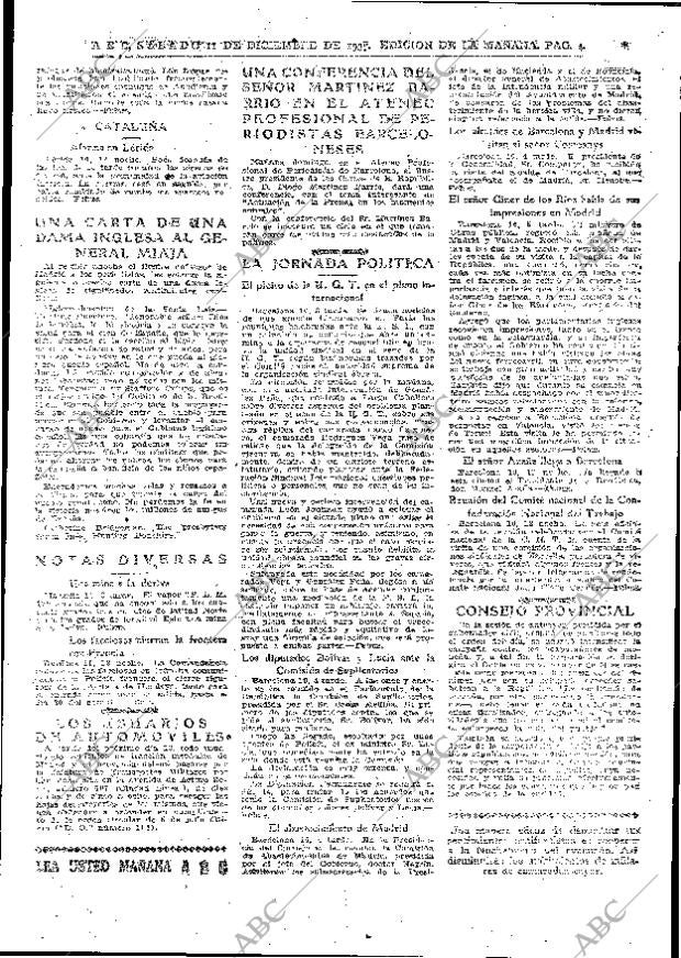Periódico ABC MADRID 11-12-1937,portada - Archivo ABC