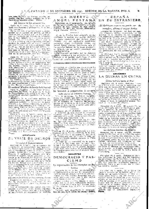 Periódico ABC MADRID 11-12-1937,portada - Archivo ABC