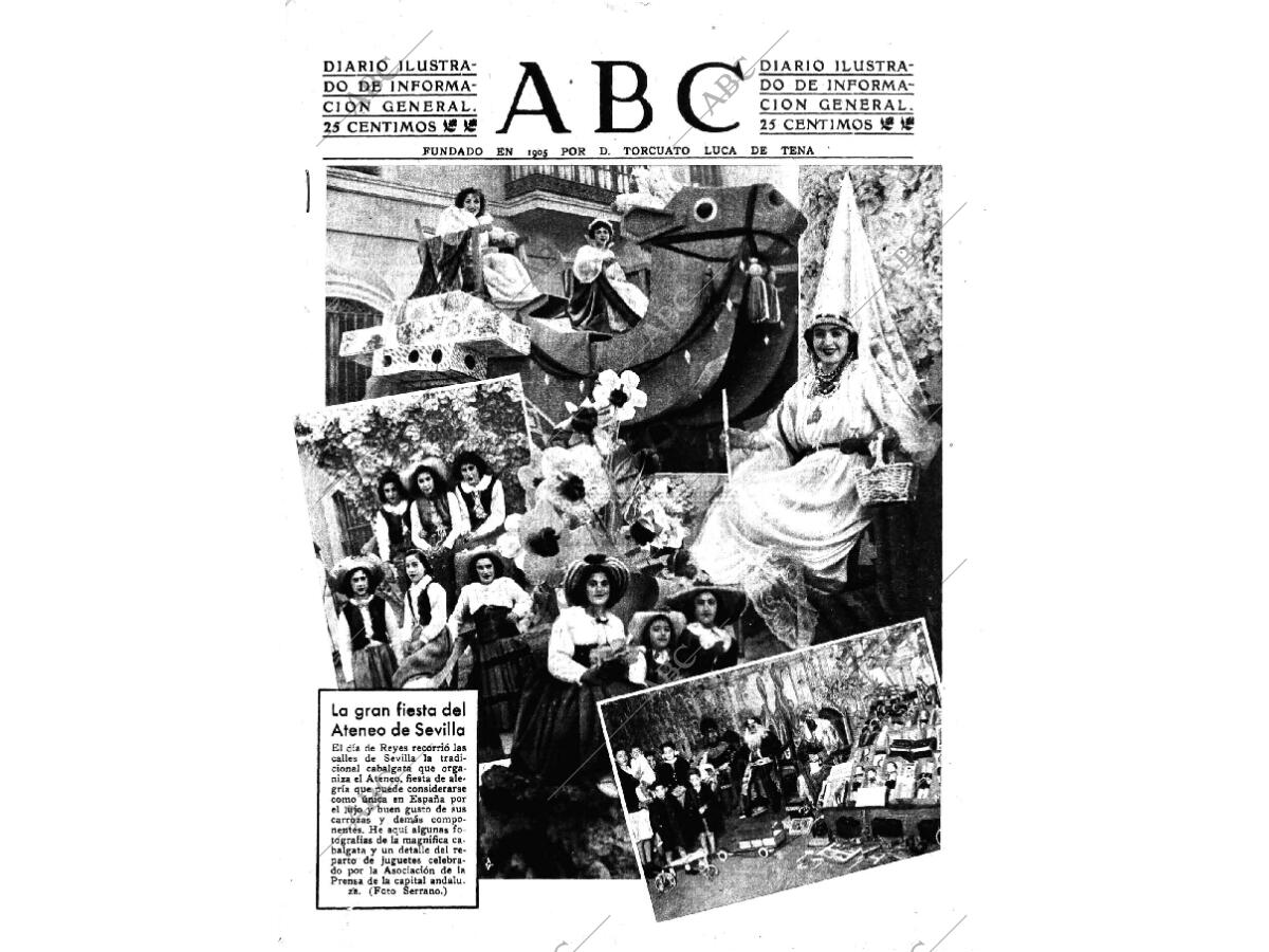 Periódico ABC MADRID 08-01-1942,portada - Archivo ABC