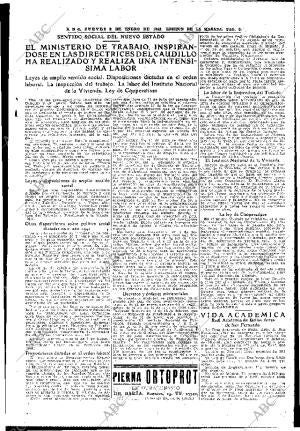 Periódico ABC MADRID 08-01-1942,portada - Archivo ABC