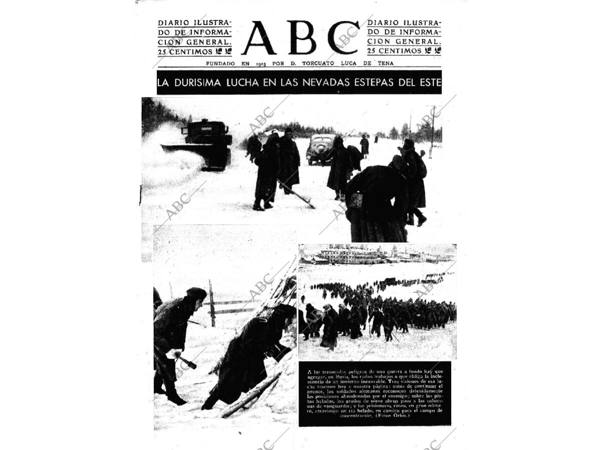 Periódico ABC MADRID 15-01-1942,portada - Archivo ABC