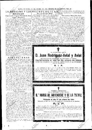 Periódico ABC MADRID 15-01-1942,portada - Archivo ABC
