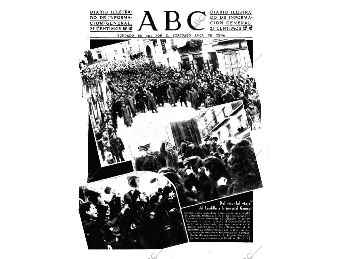 Periódico ABC MADRID 31-01-1942,portada - Archivo ABC
