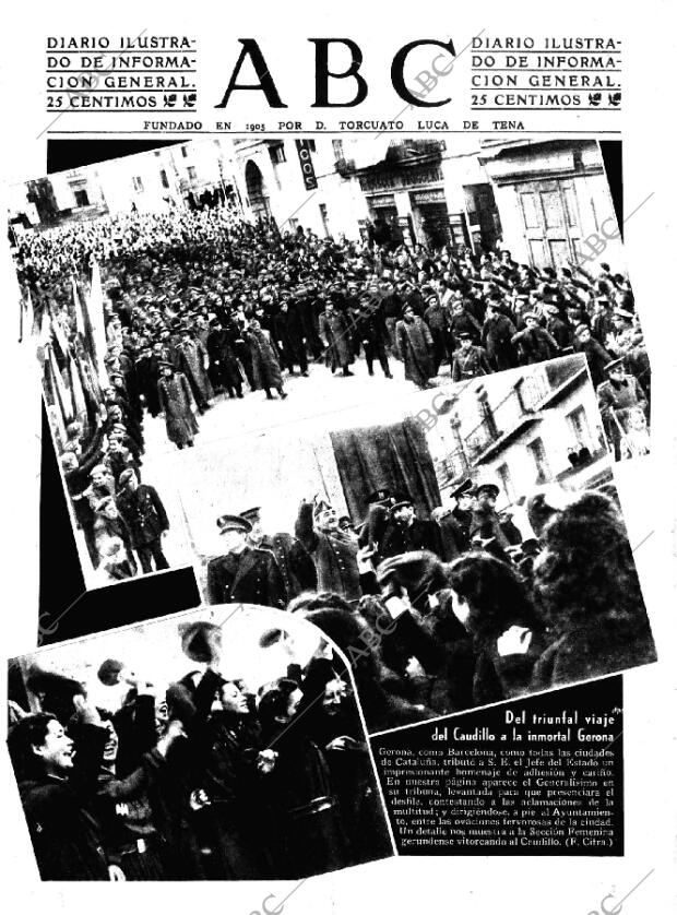 Periódico ABC MADRID 31-01-1942,portada - Archivo ABC