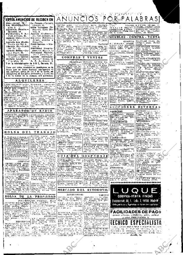 Periódico ABC MADRID 31-01-1942,portada - Archivo ABC