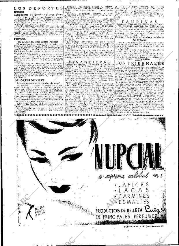 Periódico ABC MADRID 04-03-1942,portada - Archivo ABC