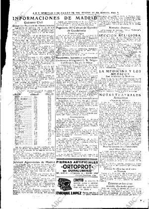 Periódico ABC MADRID 04-03-1942,portada - Archivo ABC