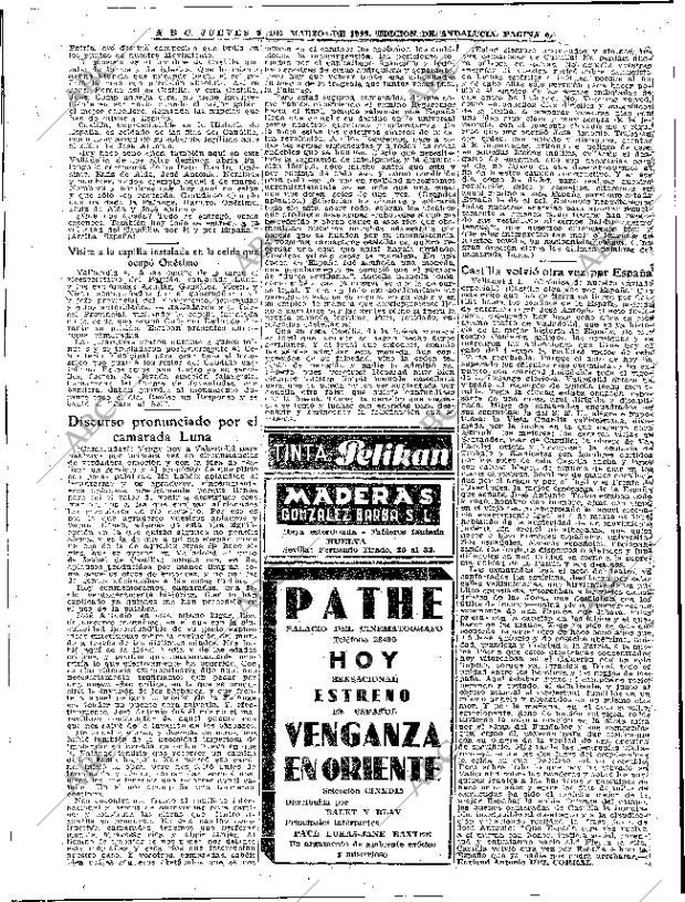 Periódico ABC SEVILLA 05-03-1942,portada - Archivo ABC
