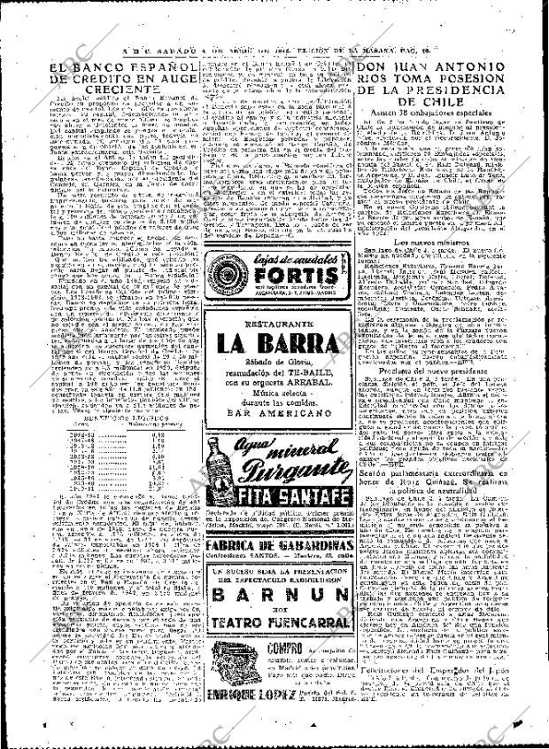 Periódico ABC MADRID 04-04-1942,portada - Archivo ABC