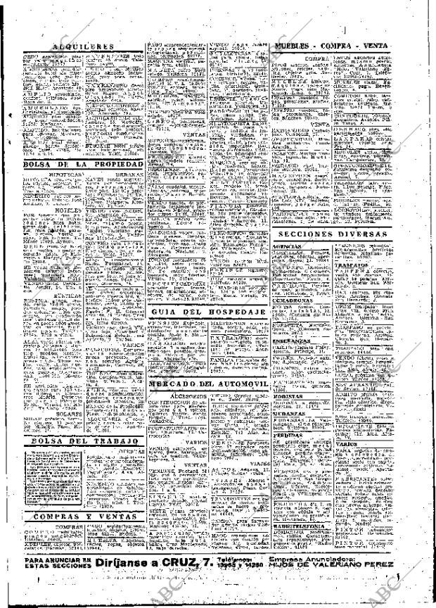 Periódico ABC MADRID 08-04-1942,portada - Archivo ABC