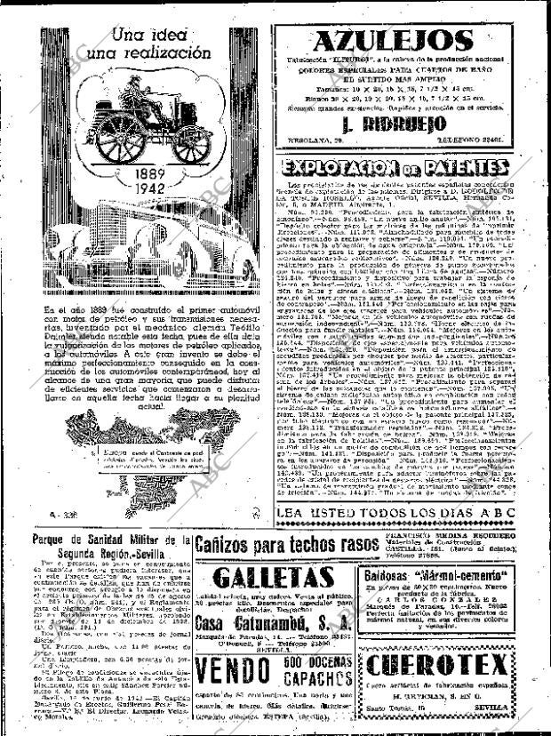 Periódico ABC SEVILLA 20-06-1942,portada - Archivo ABC