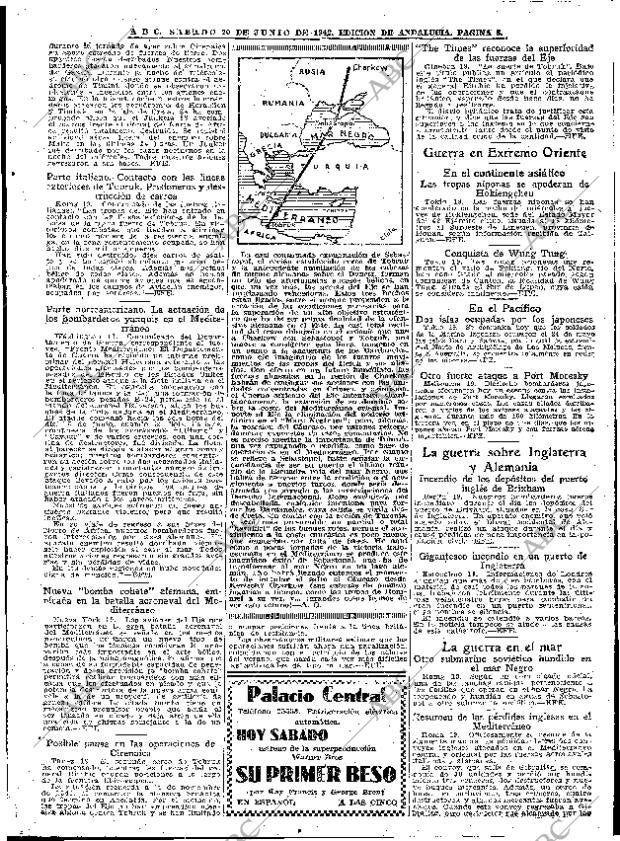 Periódico ABC SEVILLA 20-06-1942,portada - Archivo ABC