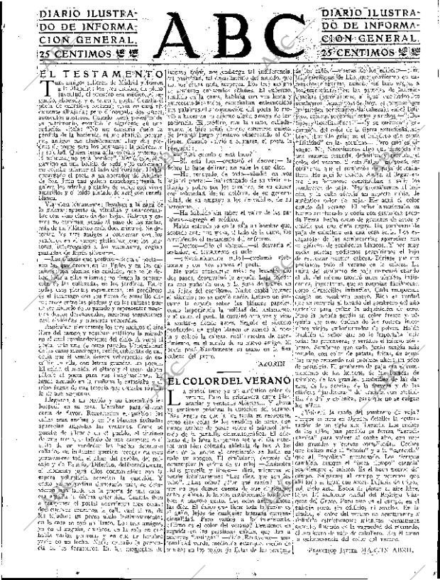 Periódico ABC SEVILLA 03-07-1942,portada - Archivo ABC