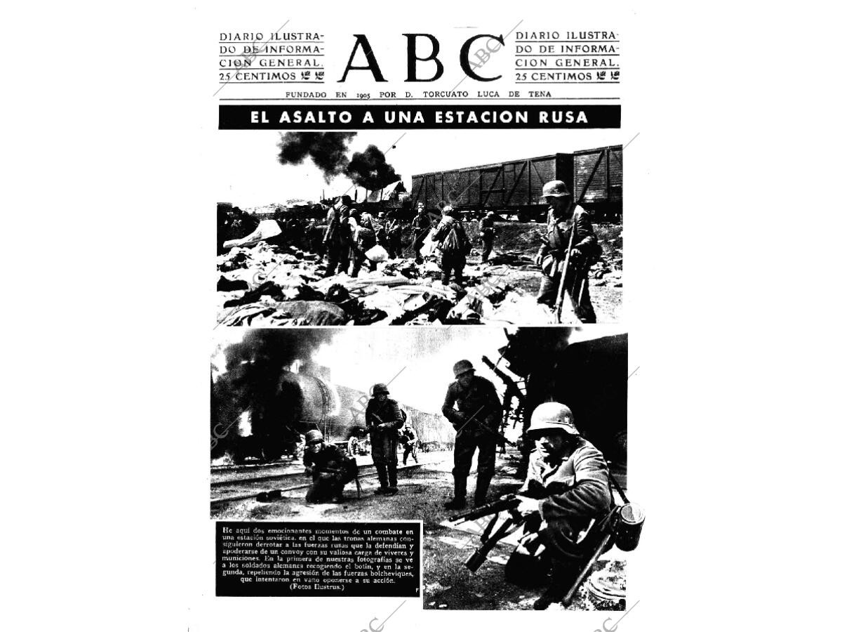 Periódico ABC MADRID 16-08-1942,portada - Archivo ABC