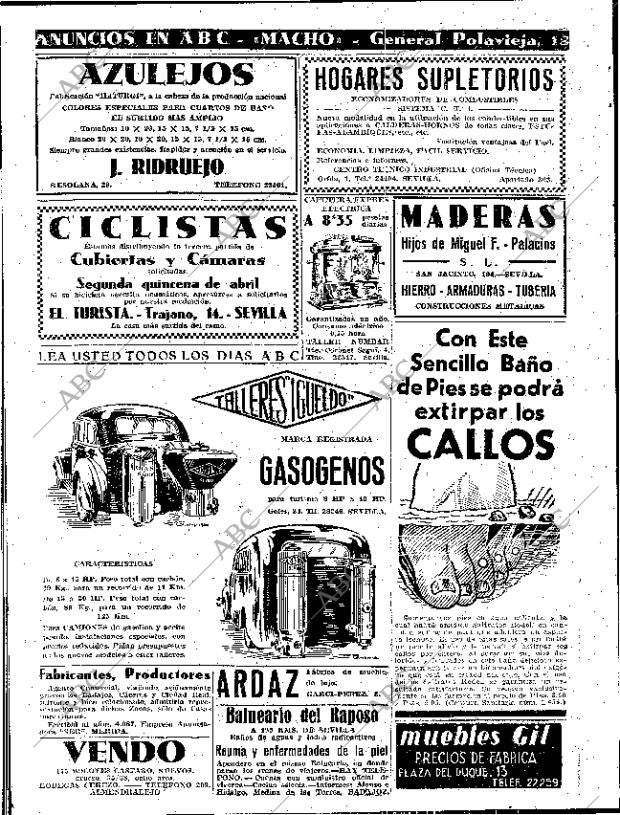 Periódico ABC SEVILLA 18-08-1942,portada - Archivo ABC