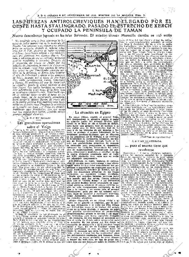 Periódico ABC MADRID 05-09-1942,portada - Archivo ABC