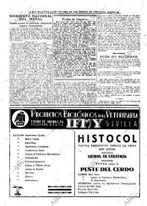 Periódico ABC SEVILLA 13-10-1942,portada - Archivo ABC