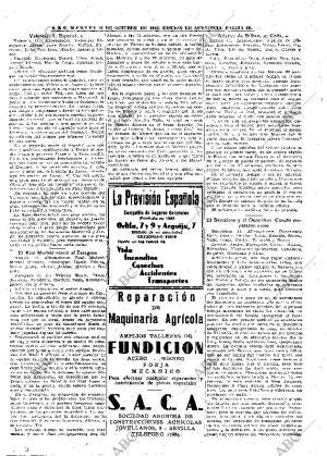 Periódico ABC SEVILLA 13-10-1942,portada - Archivo ABC