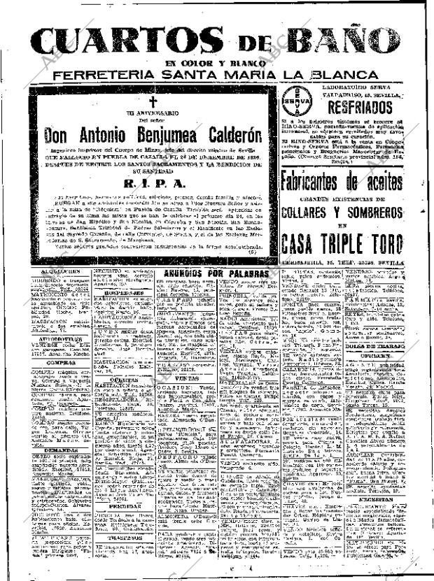 Periódico ABC SEVILLA 23-12-1942,portada - Archivo ABC
