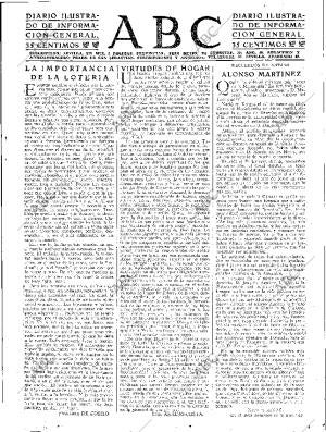 Periódico ABC SEVILLA 23-12-1942,portada - Archivo ABC