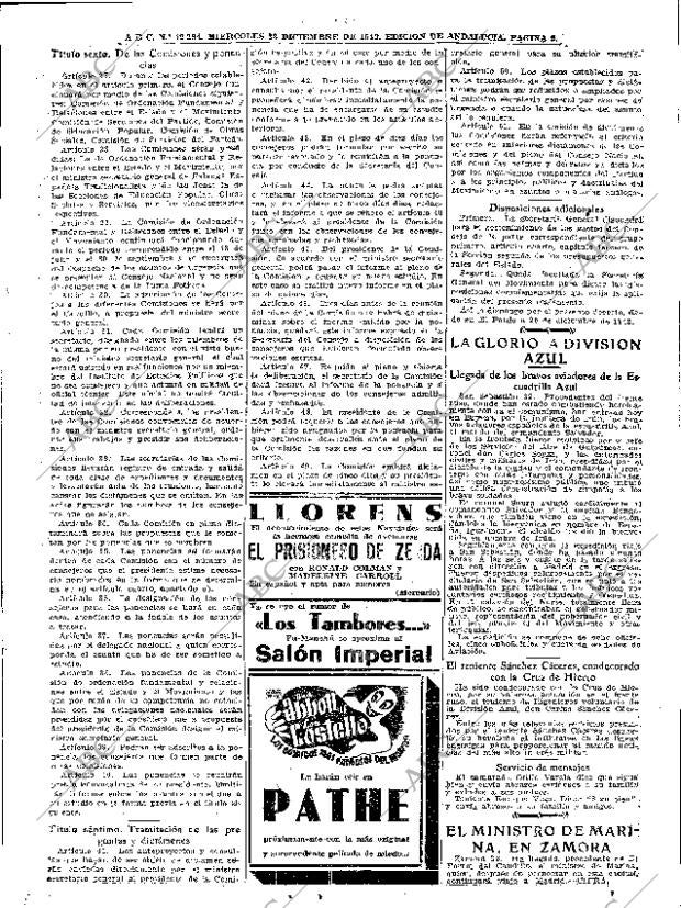Periódico ABC SEVILLA 23-12-1942,portada - Archivo ABC